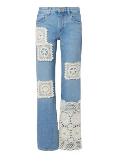 Alanui Islands Diary Straight Jeans - Blue