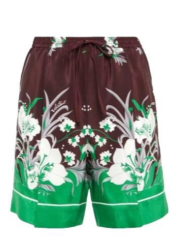 Valentino Garavani Printed Silk Shorts - Multicolor