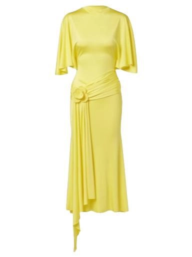 David Koma Floral-appliqué Jersey Cocktail Dress - Yellow