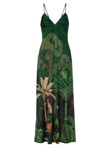 Johanna Ortiz Printed Jersey Midi Dress - Black