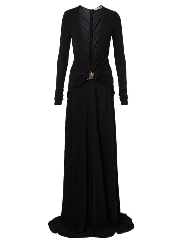 Christopher Esber Embellished Plunge Maxi Dress - Black