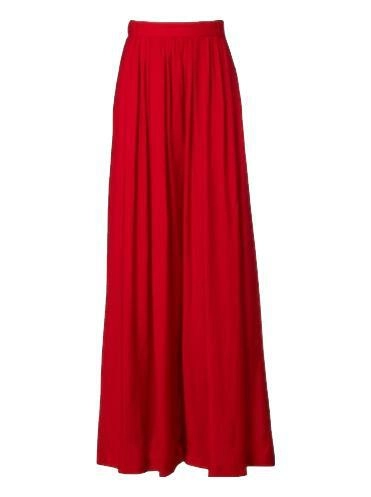 Ralph Lauren Vanessa Pleated Palazzo Pants - Red