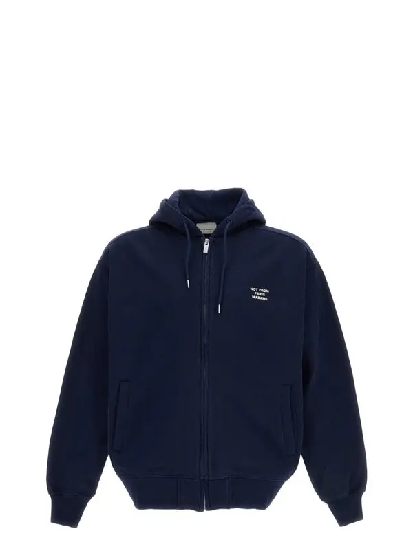 Drole De Monsieur Drôle De Zip-up Drawstring Hoodie - Black