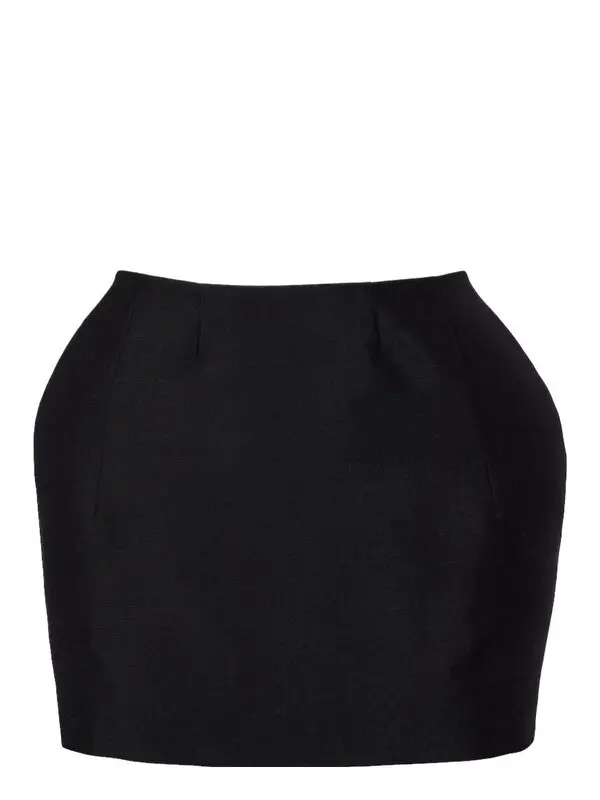 Magda Butrym Lace-trimmed Wool And Mohair Miniskirt - Black