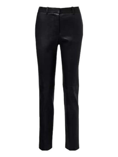 JOSEPH Straight Leg Belted Pants - Black