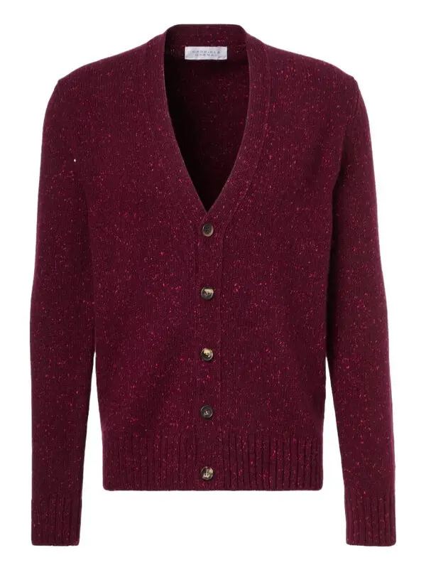 Gabriela Hearst Burgundy Cashmere Cardigan - Brown