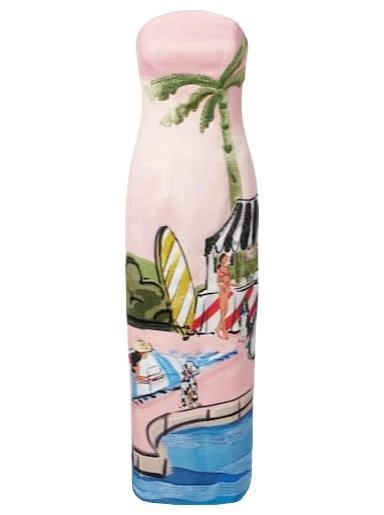 LEO Ava Beaded Printed Corset Dress - Multicolor