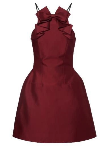 SHUSHU/TONG Bow Detail A-line Minidress - Red