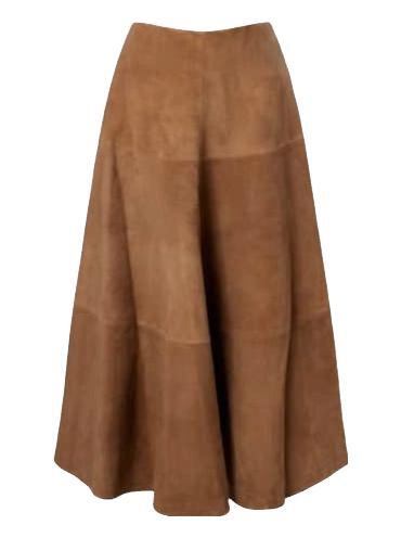 Altuzarra Varda Suede Midi Skirt - No