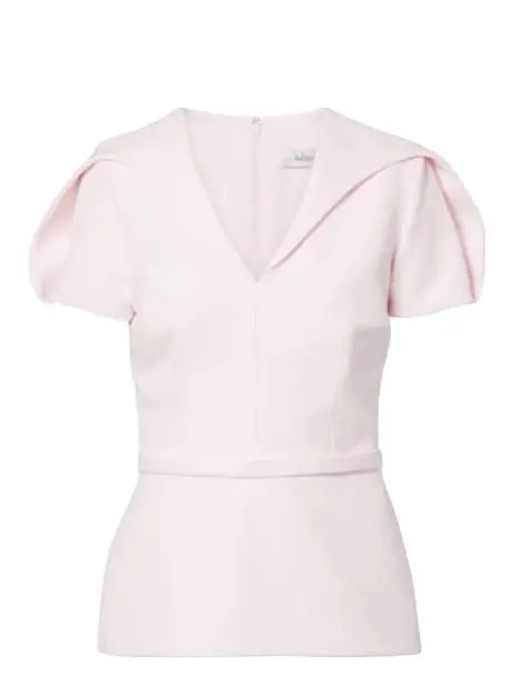 SAFIYAA LONDON Leighton Crepe Top With Jonia Belt Detail - White