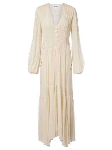 Isabel Marant Étoile Briane Gathered Muslin Maxi Dress - Nude