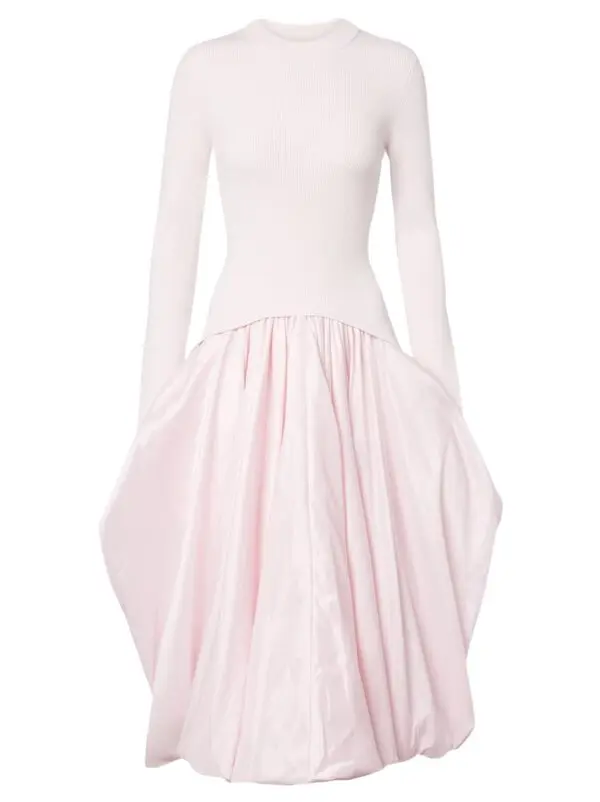 Simkhai Kenlie Ribbed-knit Midi Dress - Pink