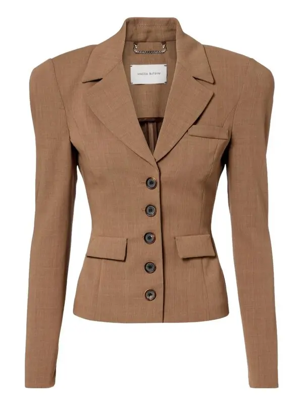 Magda Butrym Wool Blazer - Brown