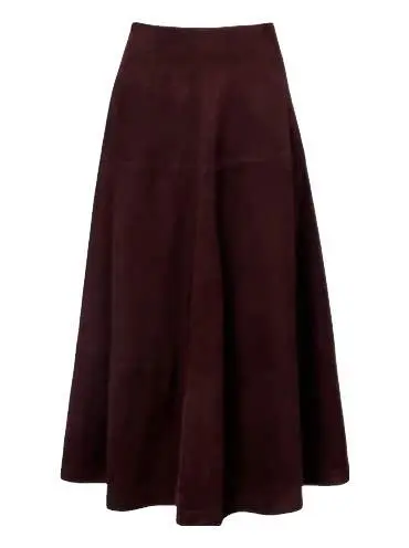 Nour Hammour Opera Leather Maxi Skirt - Black