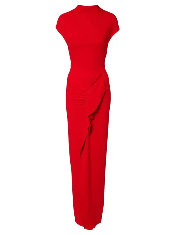 Tove Beth Ruffled Maxi Dress - Red