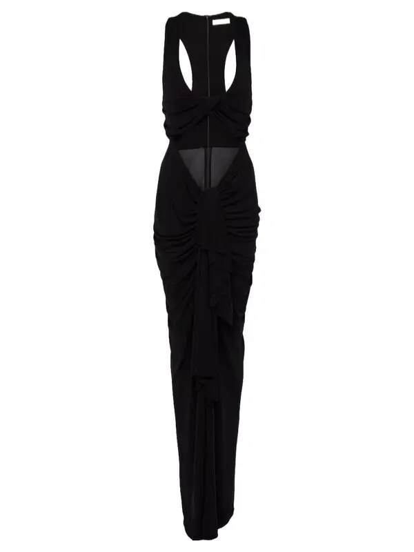 Christopher Esber Vivenda Cutout Jersey Maxi Dress - Black