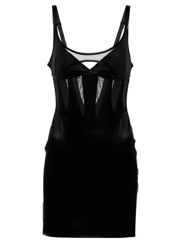 MUGLER Bustier Minidress - Black