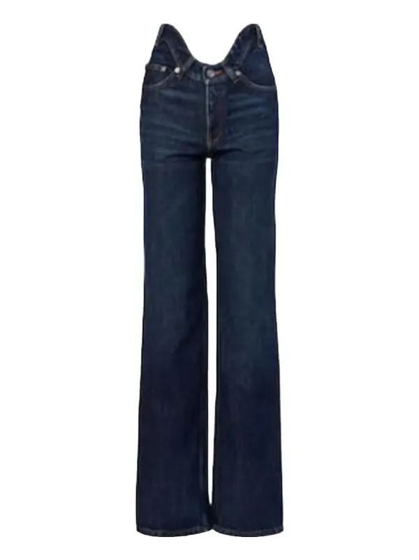 JEAN PAUL GAULTIER Curved Bootcut Jeans - Black