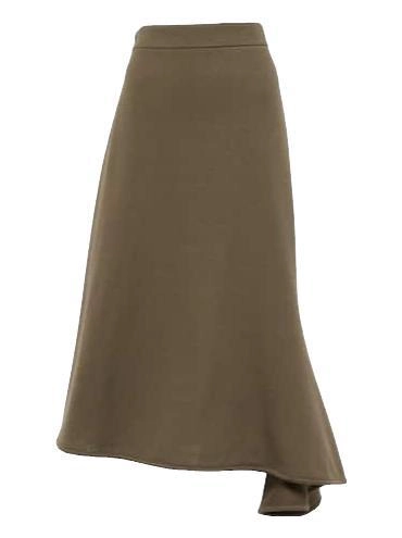 JIL SANDER High-rise Crêpe Midi Skirt - Brown