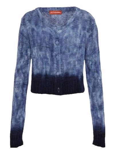 Altuzarra Stiles Tie-dye Ribbed Knit Cardigan - Blue