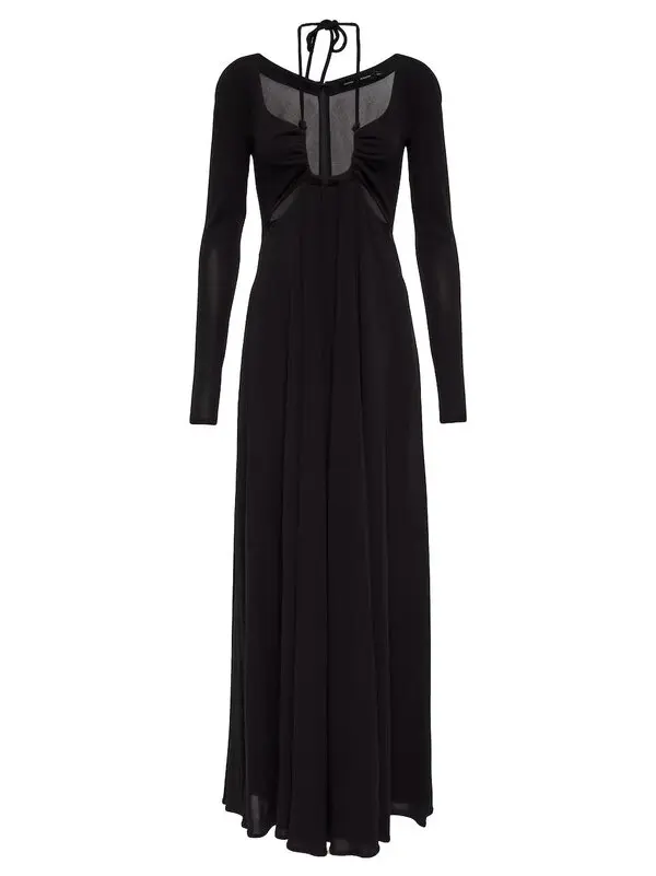 Proenza Schouler Cutout Jersey Maxi Dress - Black