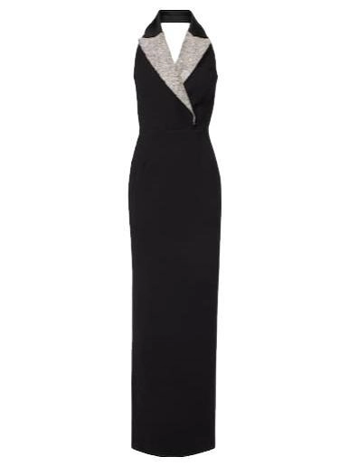 Rebecca Vallance Embellished Halterneck Maxi Dress - Black