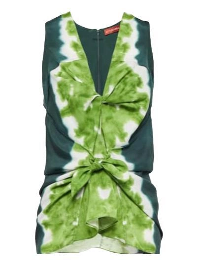 Altuzarra Pan Tie-dye Crêpe De Chine Top - Green