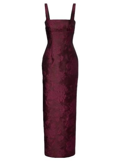 EMILIA WICKSTEAD Micheline Floral Cloqu Gown - Red