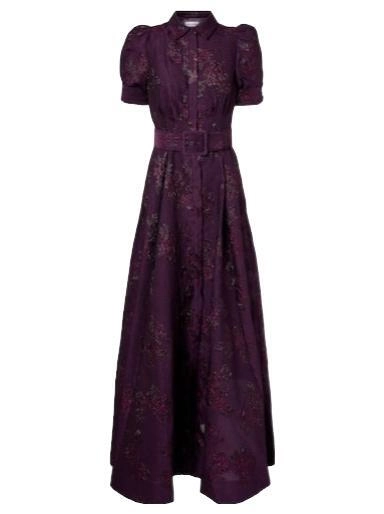 Rebecca Vallance Afina Floral Brocade Gown - Black