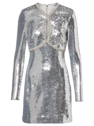 Rebecca Vallance Blythe Sequined Mini Dress - Gray