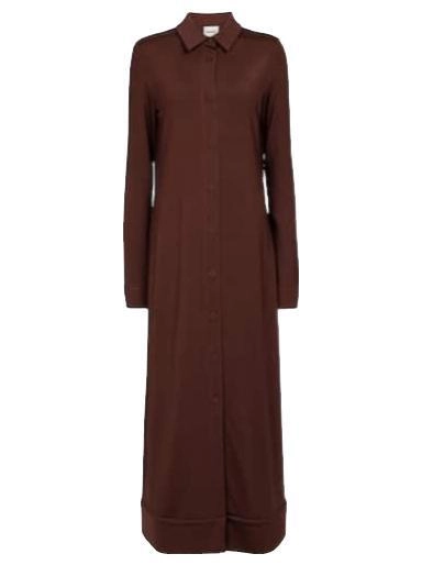 JIL SANDER Stretch Jersey Midi Dress - Brown