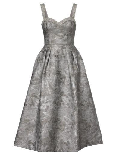 Rebecca Vallance Sterling Metallic-effect Jacquard Gown With Crystal Embellishment - Gray