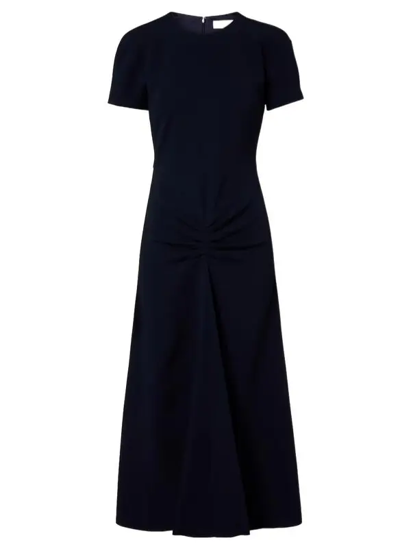 Victoria Beckham Short Sleeve Midi Dress - Blue