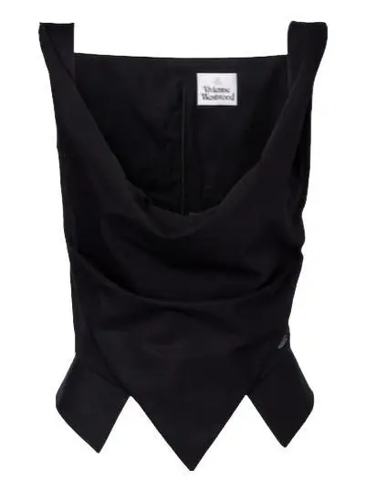 VIVIENNE WESTWOOD Ginnie Draped Cotton Bustier - Black