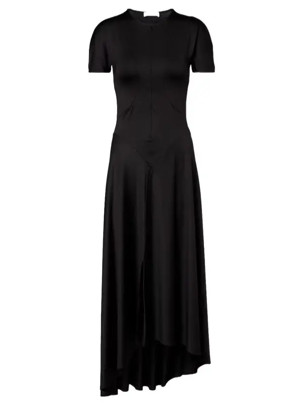 Victoria Beckham Asymmetrical Midi Dress - Black