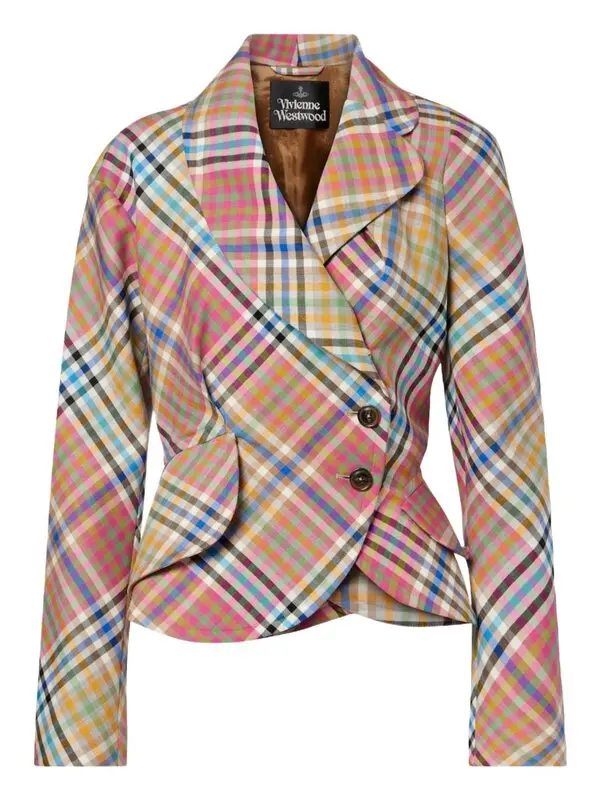 VIVIENNE WESTWOOD Stormy Asymmetric Wool Blazer - Multicolor