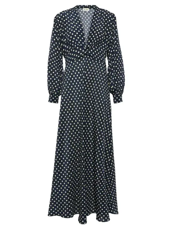Rixo Emory Polka Dot Maxi Dress - Black