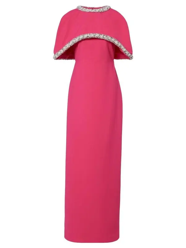 Simkhai Briella Embellished Crêpe Gown - Fuchsia