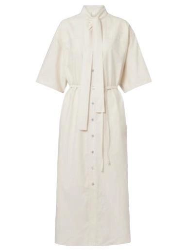 LEMAIRE Tie-neck Cotton And Silk Shirt Dress - No
