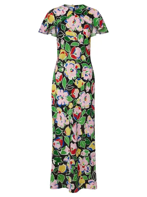 Rixo Jeannie Floral Silk Maxi Dress - Multicolor