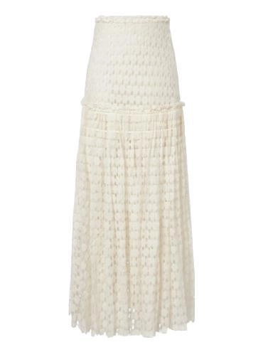 Ulla Johnson Aris Cotton-blend Lace Maxi Skirt - White