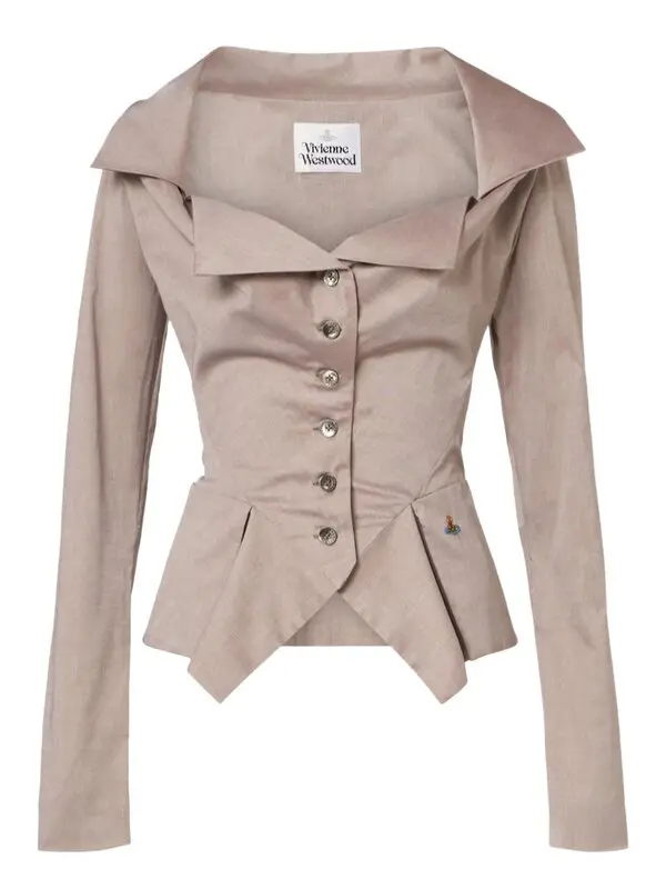VIVIENNE WESTWOOD Peplum Cotton Poplin Shirt - No