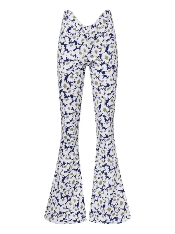 JEAN PAUL GAULTIER Floral Flared Jeans - White