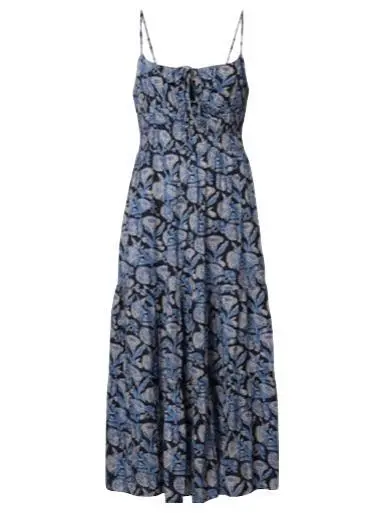 Ulla Johnson Aydin Floral Cotton-blend Midi Dress - Gray