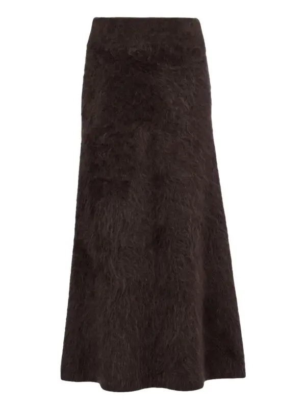 LISA YANG Asta Cashmere Maxi Skirt - Brown