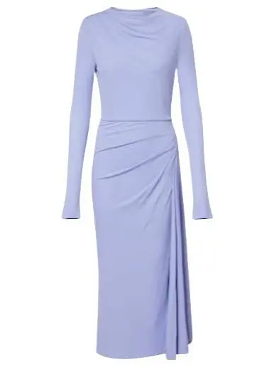 Erdem Draped Jersey Midi Dress - Blue