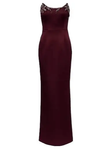 Rebecca Vallance Alora Embellished Corset Gown - Brown