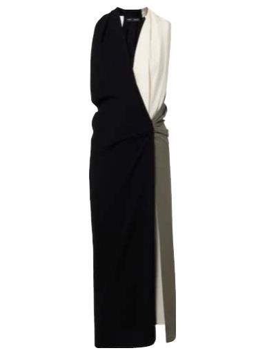 Proenza Schouler Elsa Draped Crêpe Midi Dress - Black