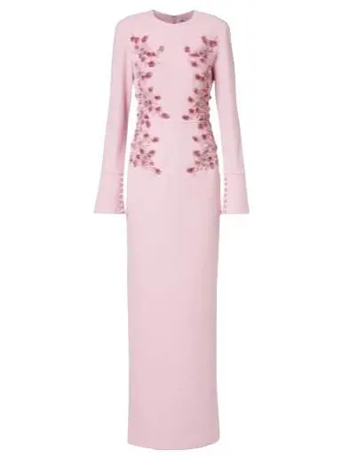Rebecca Vallance Lulee Embellished Floral Gown - Pink