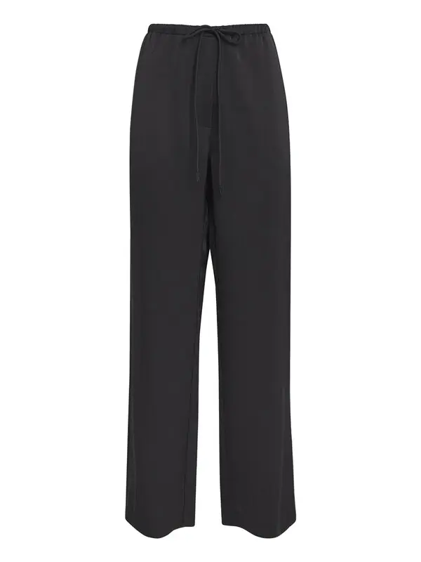Camilla And Marc Fluid Satin Drawstring Trousers - Black